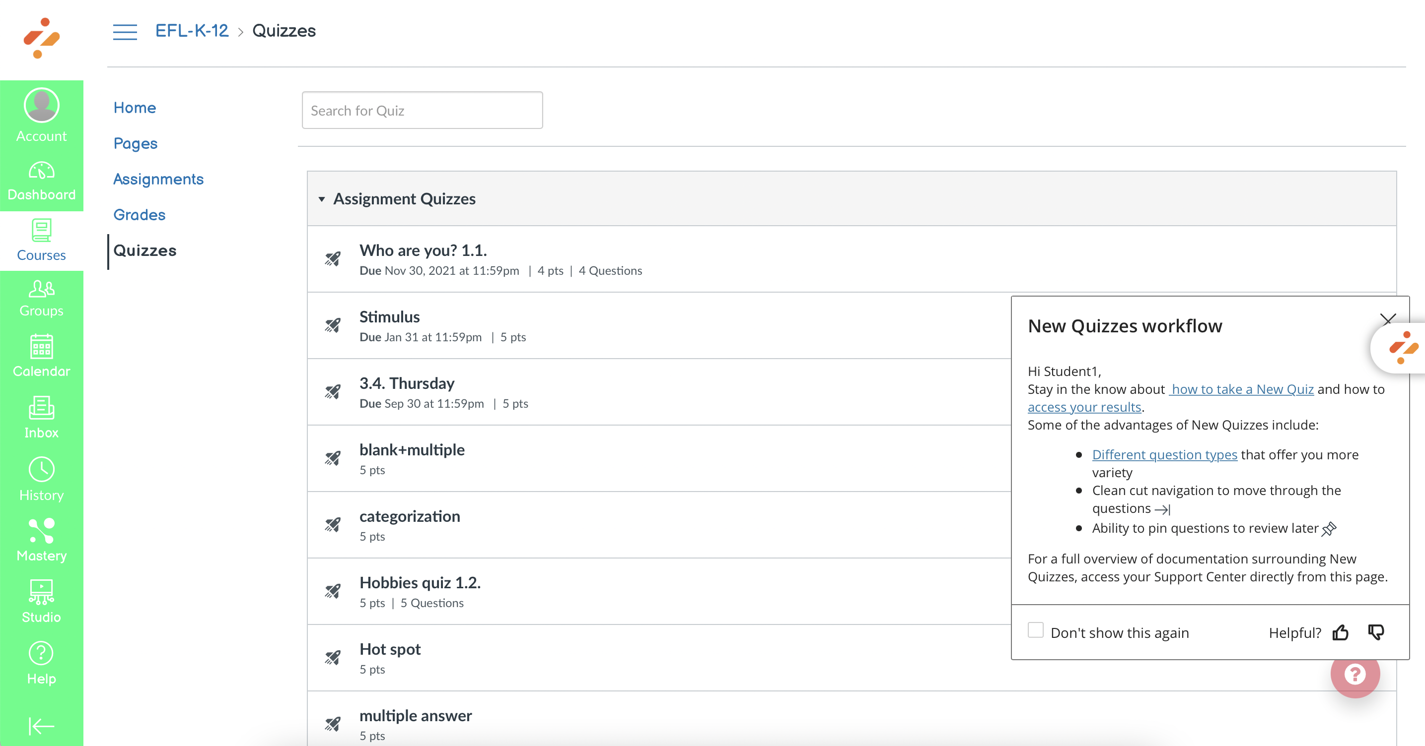 Introduction to New Quizzes: Students - Instructure Community - 507643