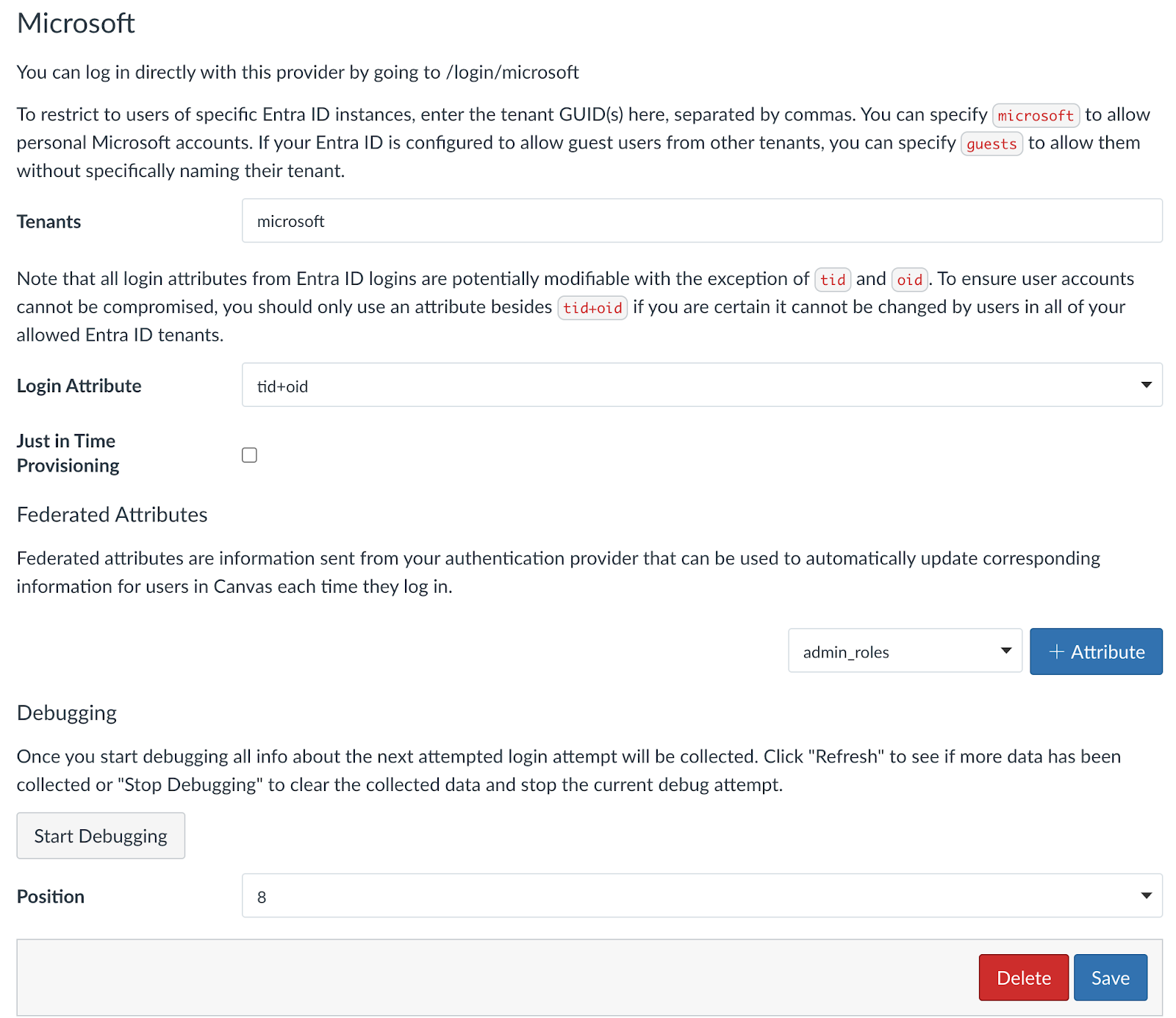 Configuring Microsoft OAuth for Canvas Authenticat... - Instructure Community - 606219