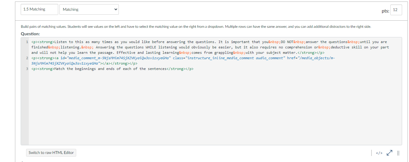 Solved: What is the HTML Instructure Class Inline Media Co... - Instructure Community - 617834